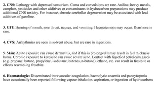 HYDROCARBON poisoning. Clinical manifestation, Management | PPTX