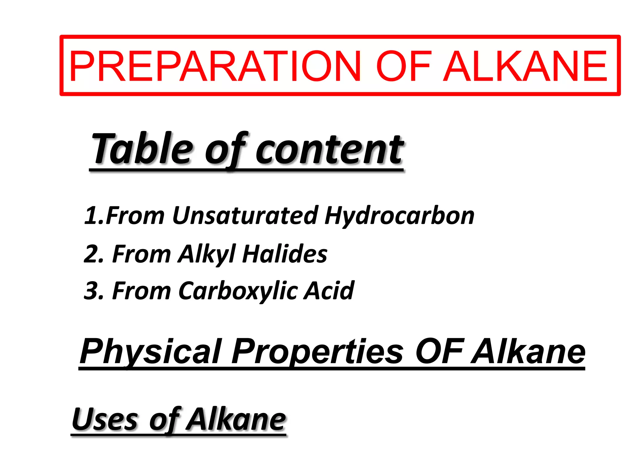 Preparation of alkane PPT ORGINAL DILEEP PAL ....pptx