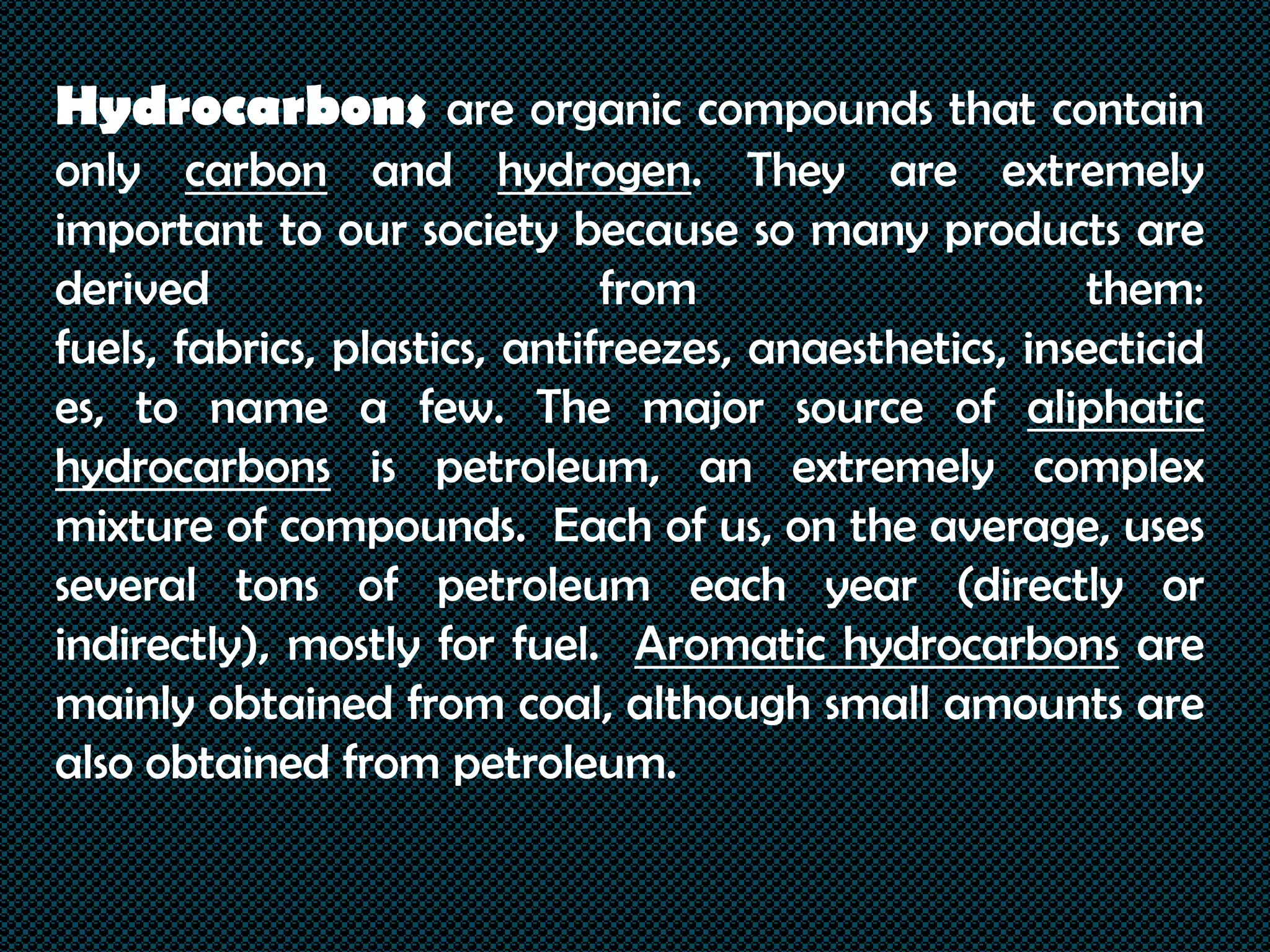 Hydrocarbons | PPTX