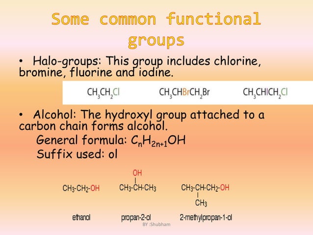 Hydrocarbons and functional groups | PPTX | Chemistry | Science