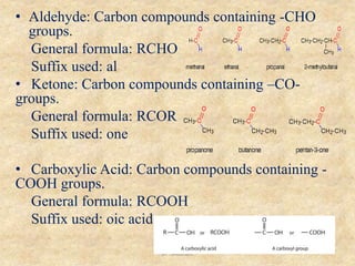 Hydrocarbons and functional groups | PPTX