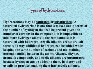 Hydrocarbons and functional groups | PPTX
