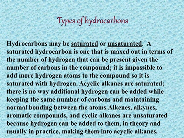 Hydrocarbons and functional groups | PPTX | Chemistry | Science