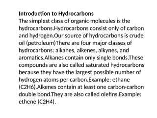 presentation on Hydrocarbons chapter 12 grade 10 | PPTX