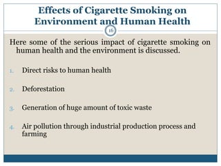 Environmental Pollutants (Hydrocarbons, Cigarettes, Smokes) | PPTX