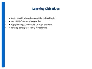 Comprehensive Guide to Hydrocarbons and IUPAC Nomenclature for ...