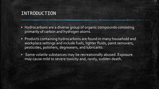 HYDROCARBONS (KEROSENE) POISENING | PPTX