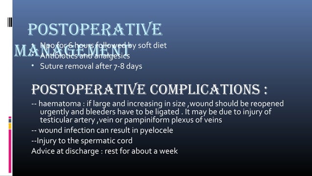 Hydrocele management | PPT | Reproductive Health | Diseases and Conditions