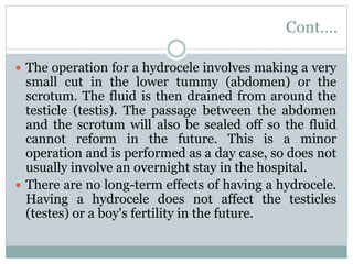 Hydrocele | PPTX