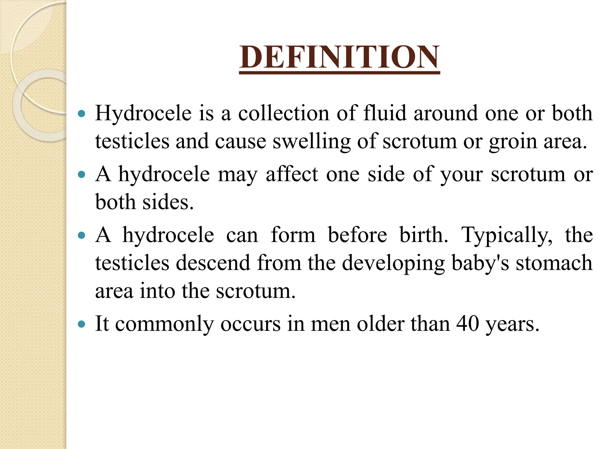 A lecture slide onHydrocele.pptx for nursing students | PPTX