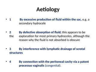 HYDROCELE.pptx Dr Gunabhi Ram Das, Associate Prof of Surgery | PPTX