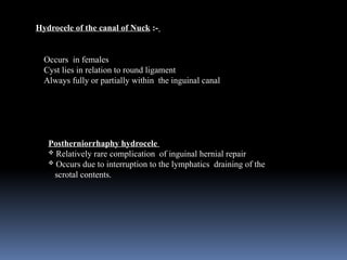 HYDROCELE , complications and its management | PPTX