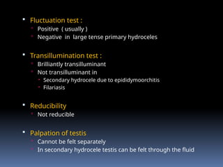 HYDROCELE , complications and its management | PPTX