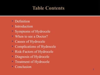hydrocele mbbs topic new ppt uploded by dev | PPTX | Infertility ...