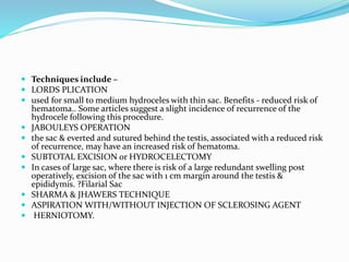 Hydrocele by tlali | PPTX