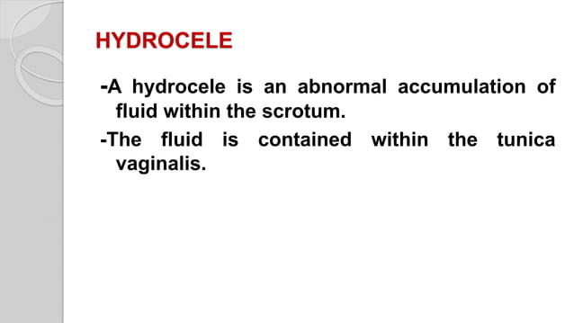 Hydrocelectomy | PPTX | First Aid | Injuries