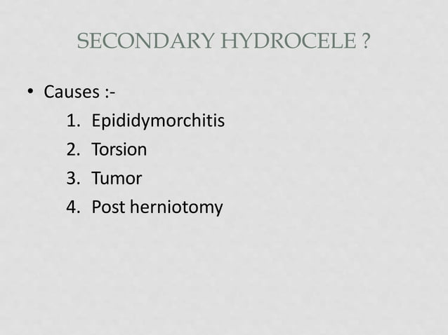 Hydrocele PPT.pptx | Sexual Conditions | Sexual Health
