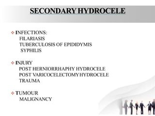 Hydrocele- All types & treatment options | PPTX