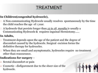 Hydrocele- All types & treatment options | PPTX