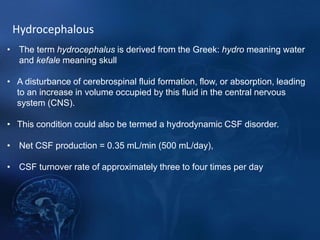 Hydrocephalous, shunting & shunt systems | PPTX
