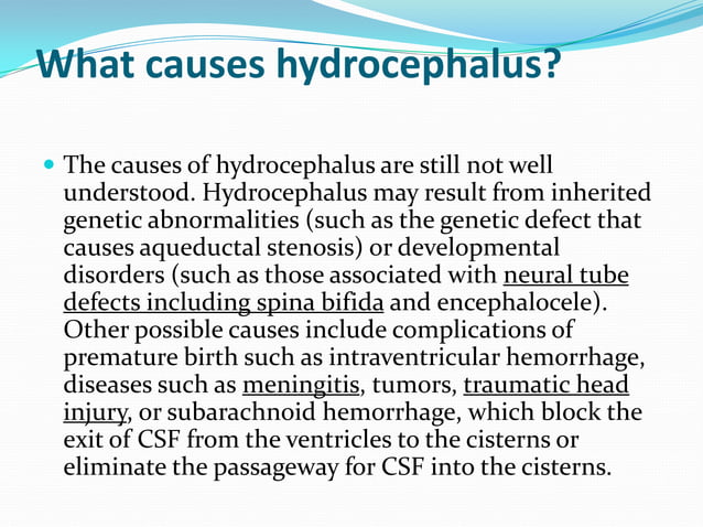 Hydrocephalus | PPTX | Brain and Nervous System Disorders | Diseases and Conditions
