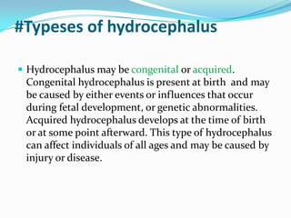 Hydrocephalus | PPTX