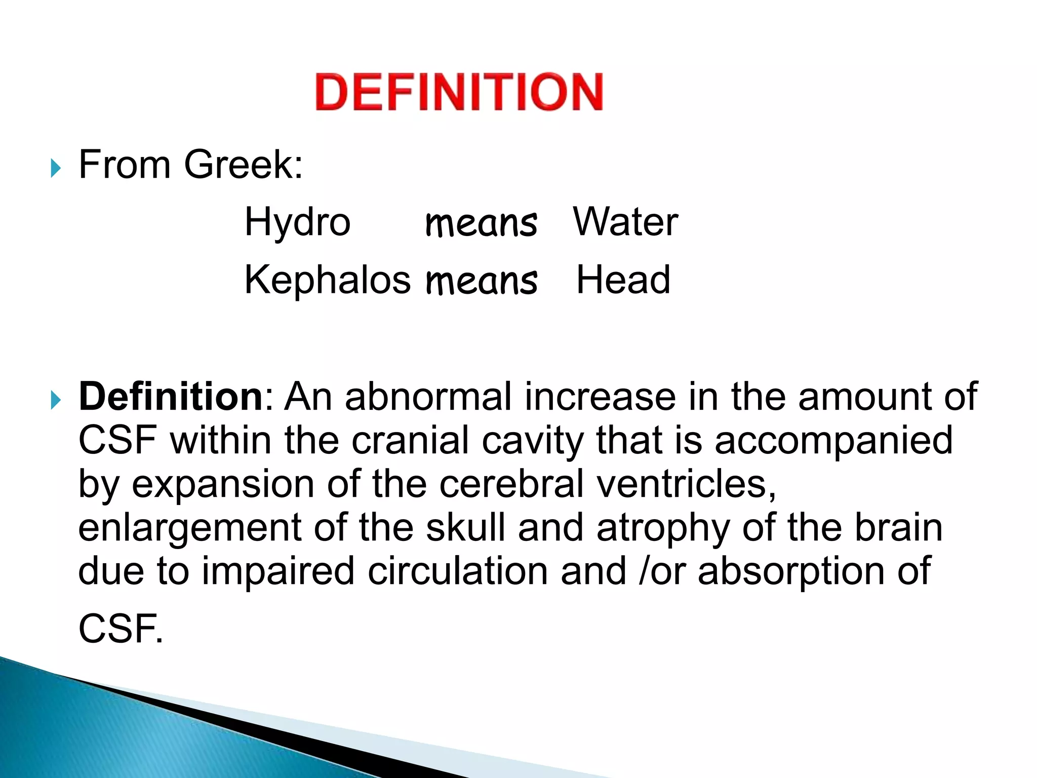 HYDROCEPHALUS | PPTX
