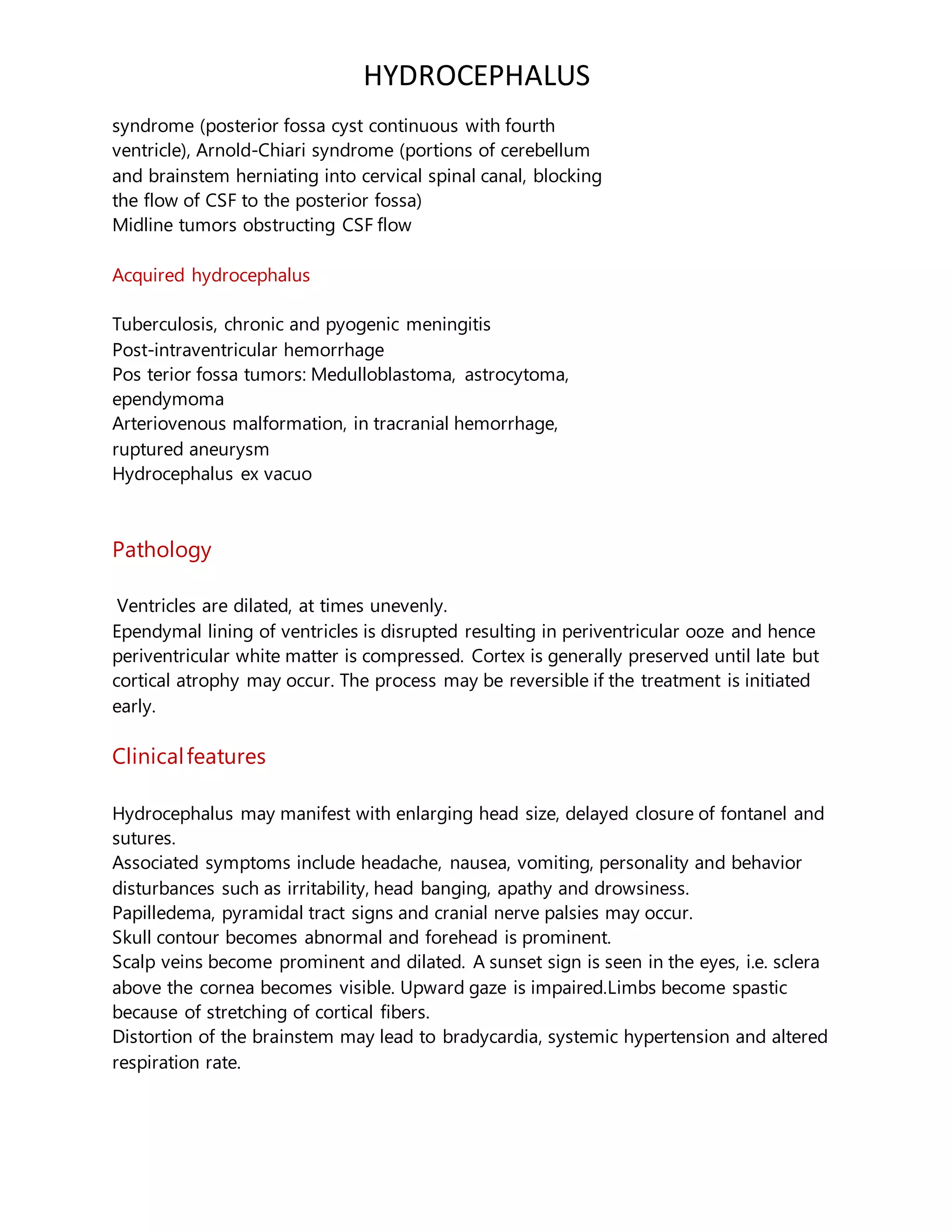 Hydrocephalus | DOCX