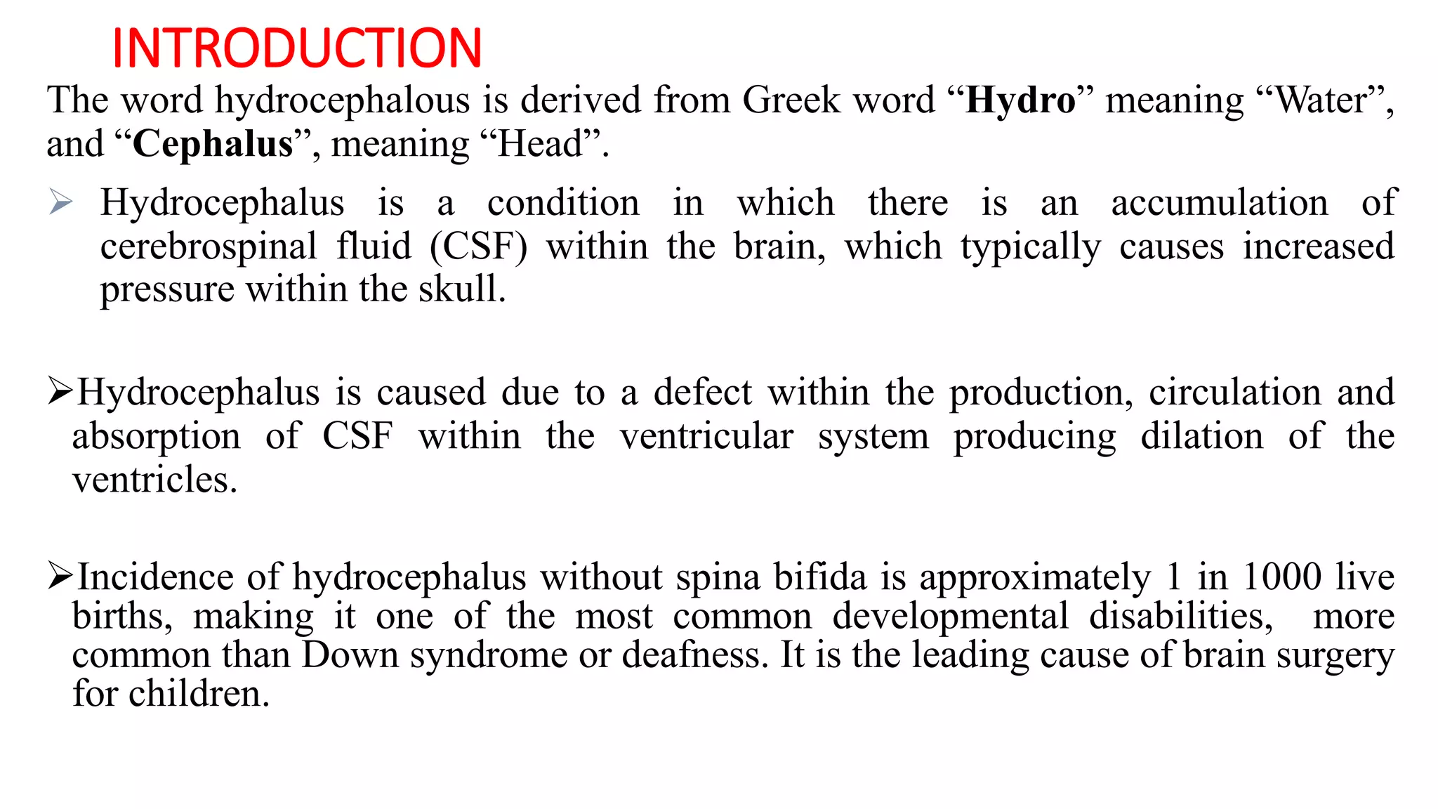 Hydrocephalus | PPTX