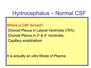 Hydrocephalus - Dr. D. Gunasekaran, Professor of Pediatrics, MGMCRI | PPT