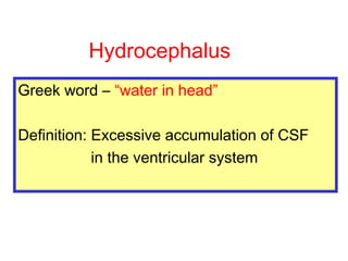 Hydrocephalus - Dr. D. Gunasekaran, Professor of Pediatrics, MGMCRI | PPT