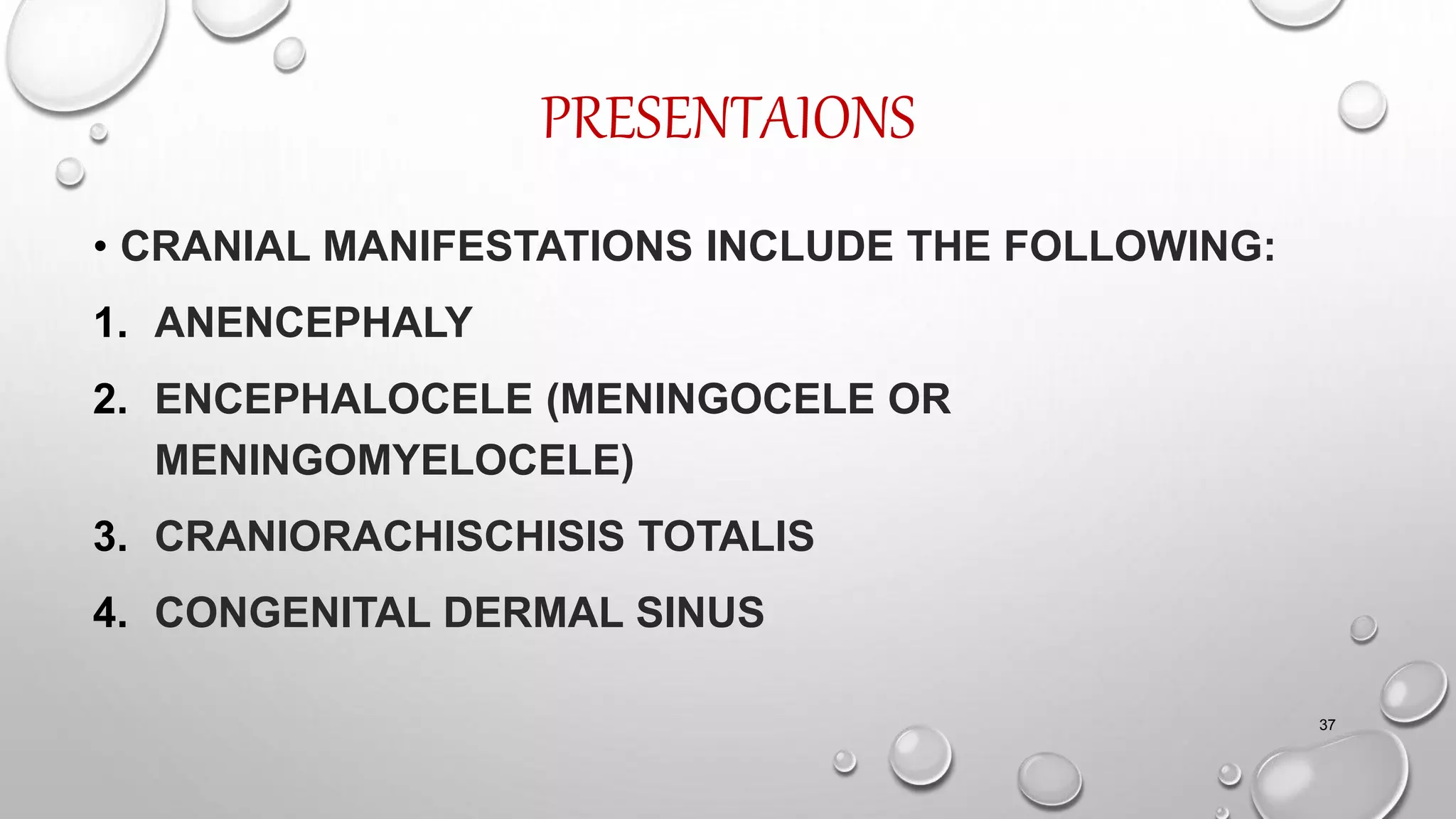 Hydrocephalus & Neural Tube Defecs | PPTX