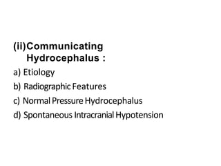 hydrocephalus and csf disorders powerpoint | PPTX