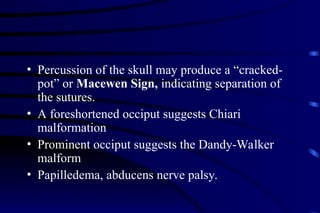 BASIC CLINICAL SUMMARY AND STEPWISE APPROACH TO HYDROCEPHALUS | PPT