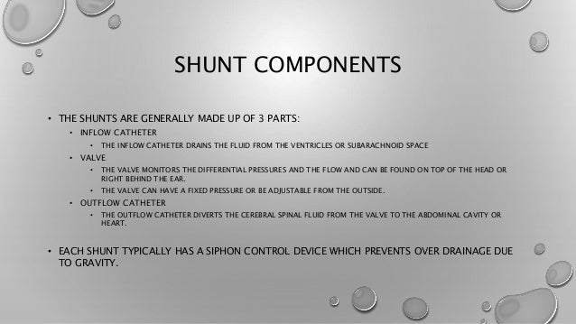 Hydrocephalus shunts