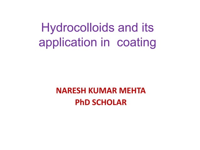 Hydrocolloid for meat and fish | PPT