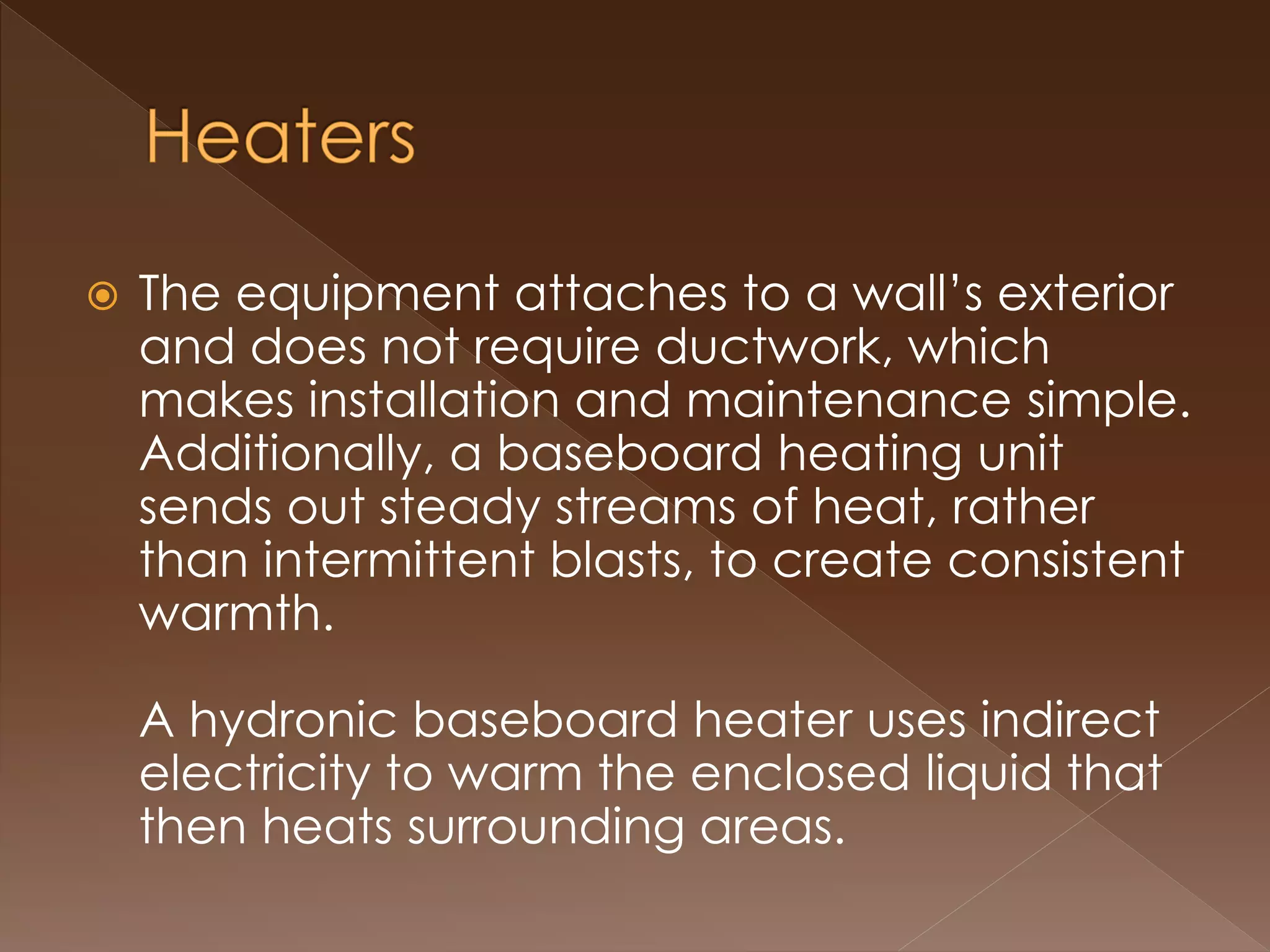 HydroComfort Baseboard Heaters | PPTX