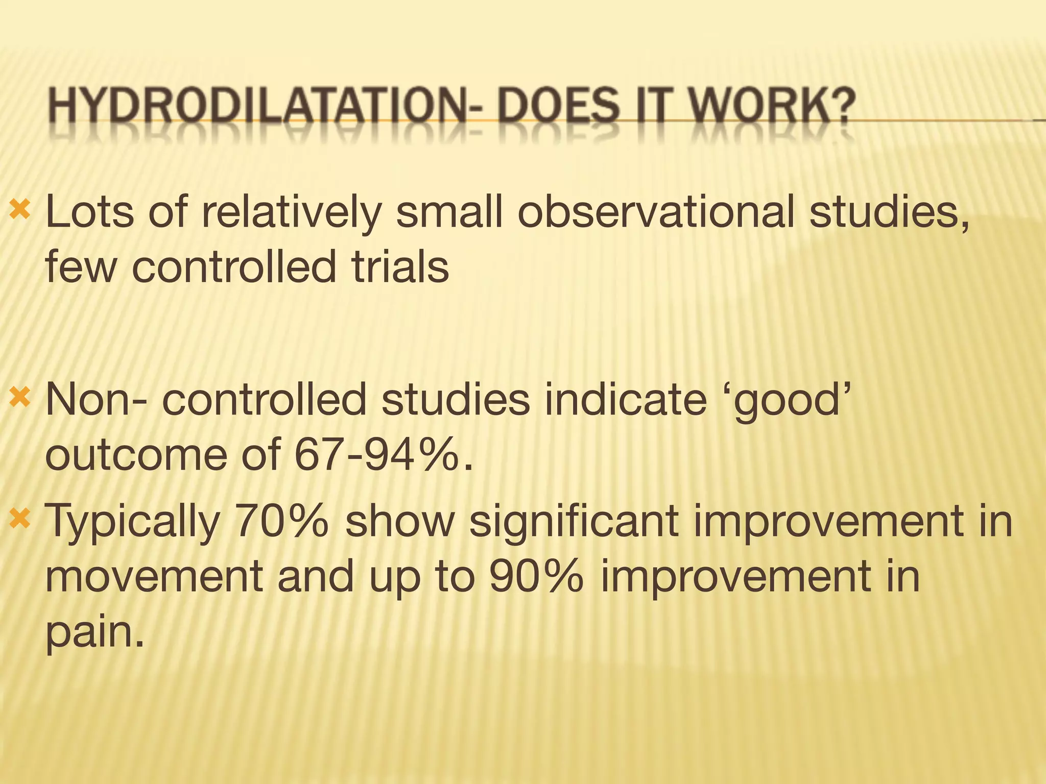 Hydrodilatation distension for frozen shoulder wrightington 2011 | PDF