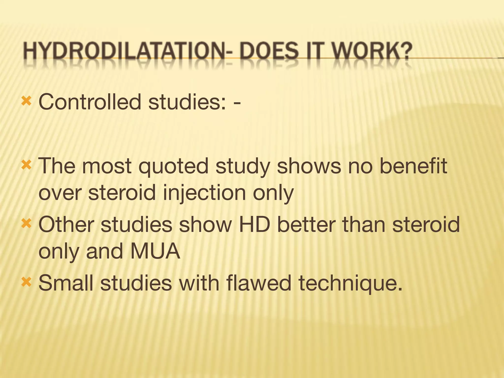 Hydrodilatation distension for frozen shoulder wrightington 2011 | PDF