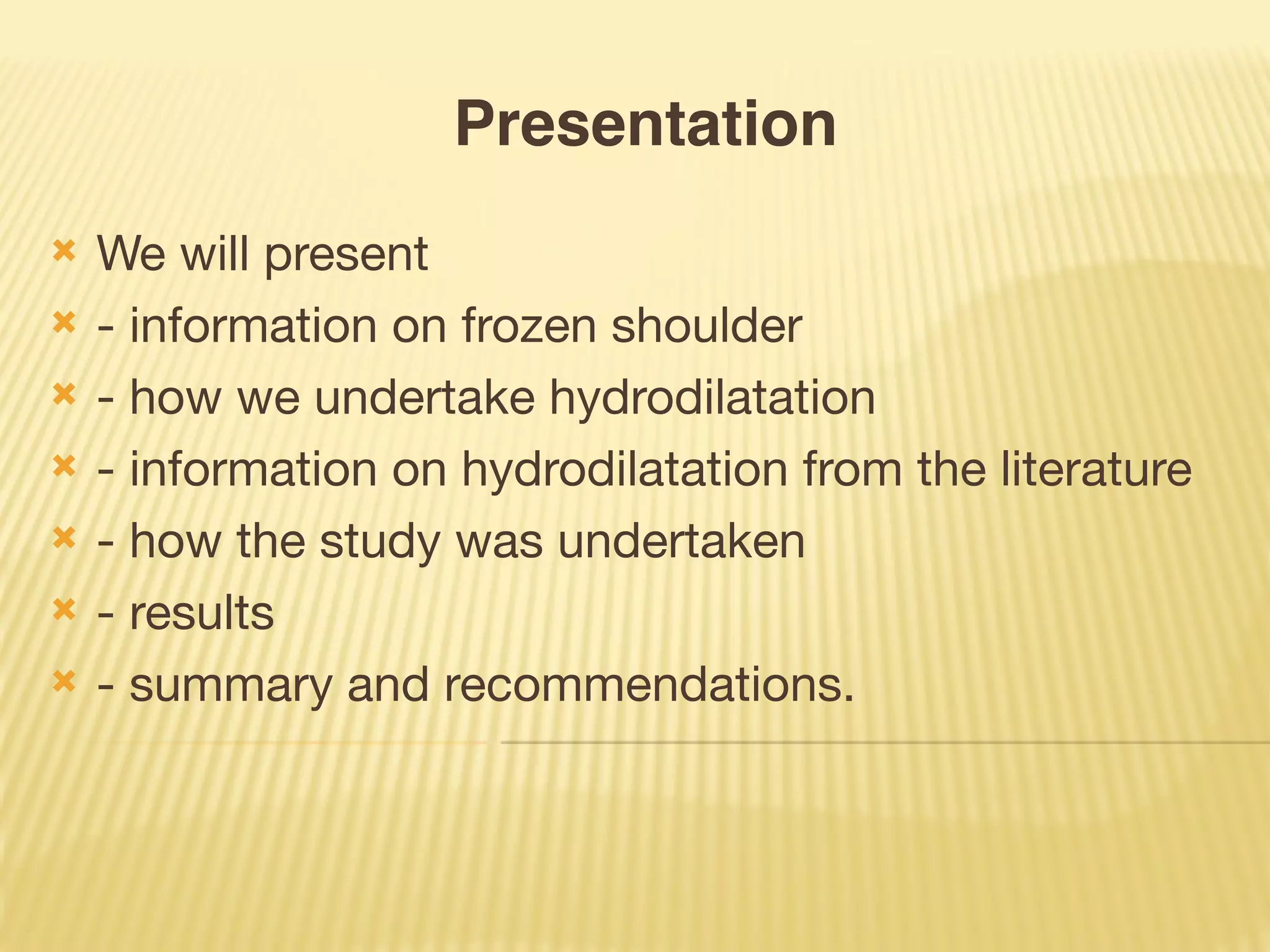 Hydrodilatation distension for frozen shoulder wrightington 2011 | PDF