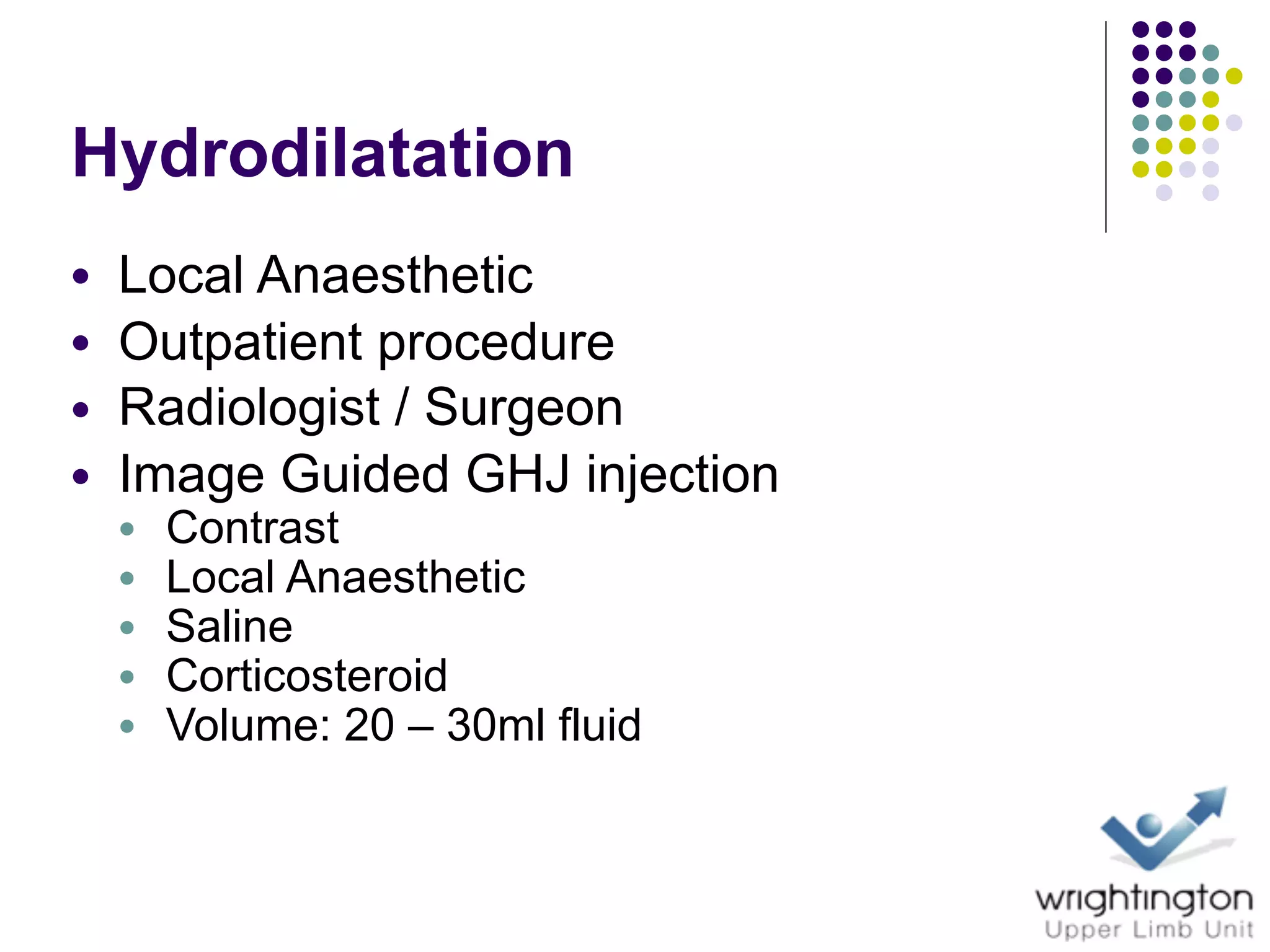 Hydrodilation for frozen shoulder Does capsular rupture matter | PDF