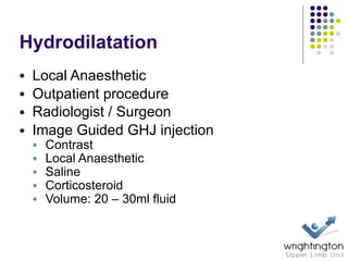 Hydrodilation for frozen shoulder Does capsular rupture matter | PDF ...