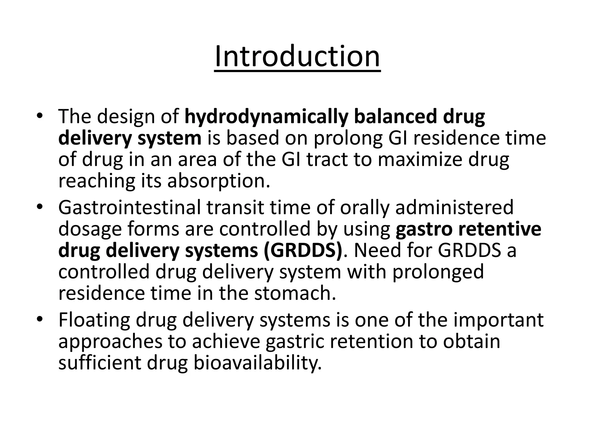 Hydrodynamically balanced systems | PPTX