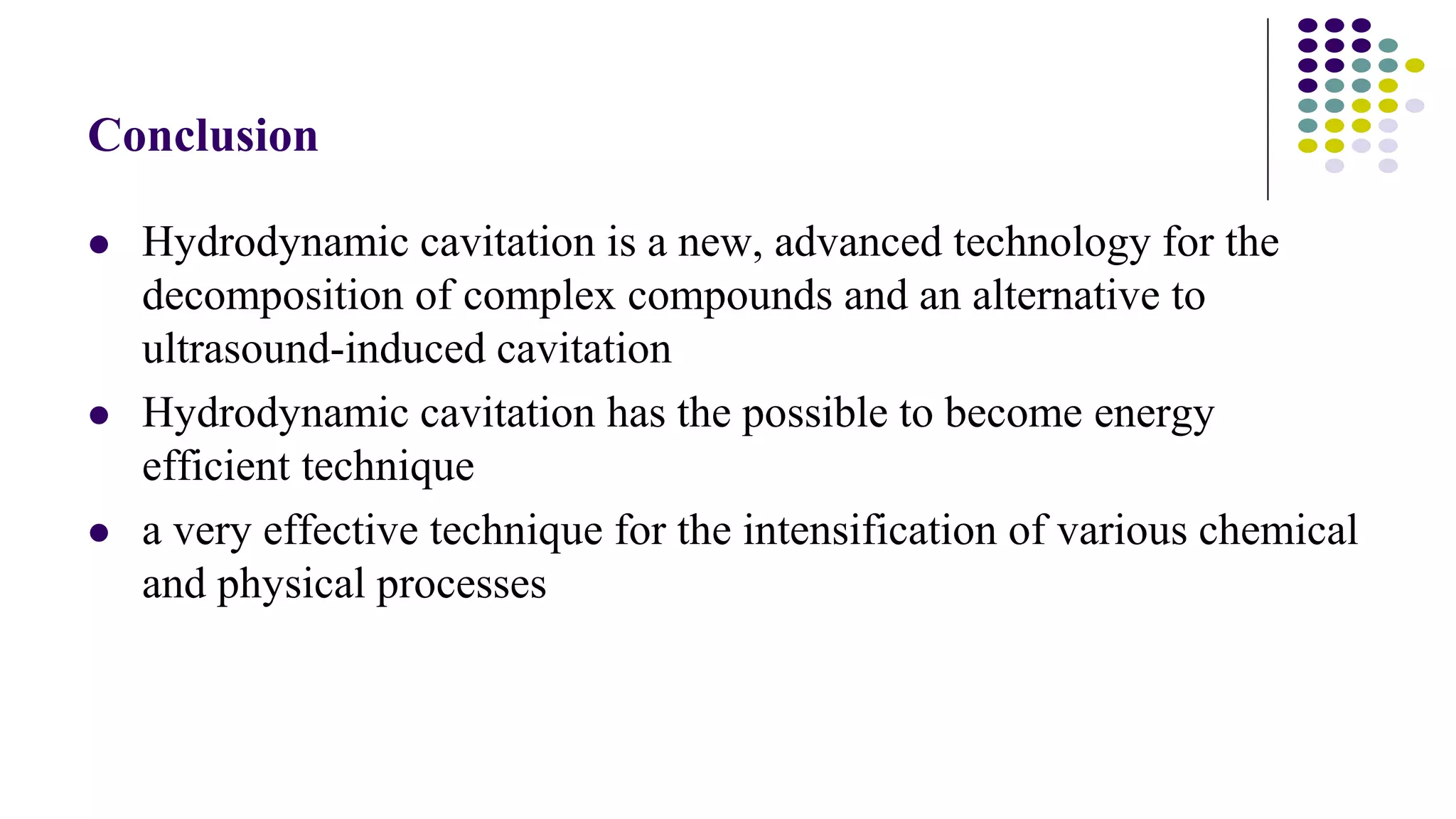Hydrodynamic cavitation | PPTX