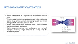 HYDRODYNAMIC CAVITATION AND ITS APPLICATION IN FOOD INDUSTRY SAHLA.pptx