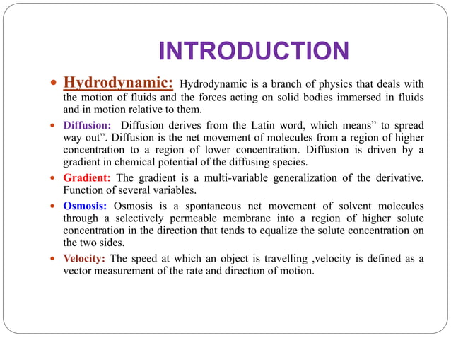 Hydrodynamics | PPTX