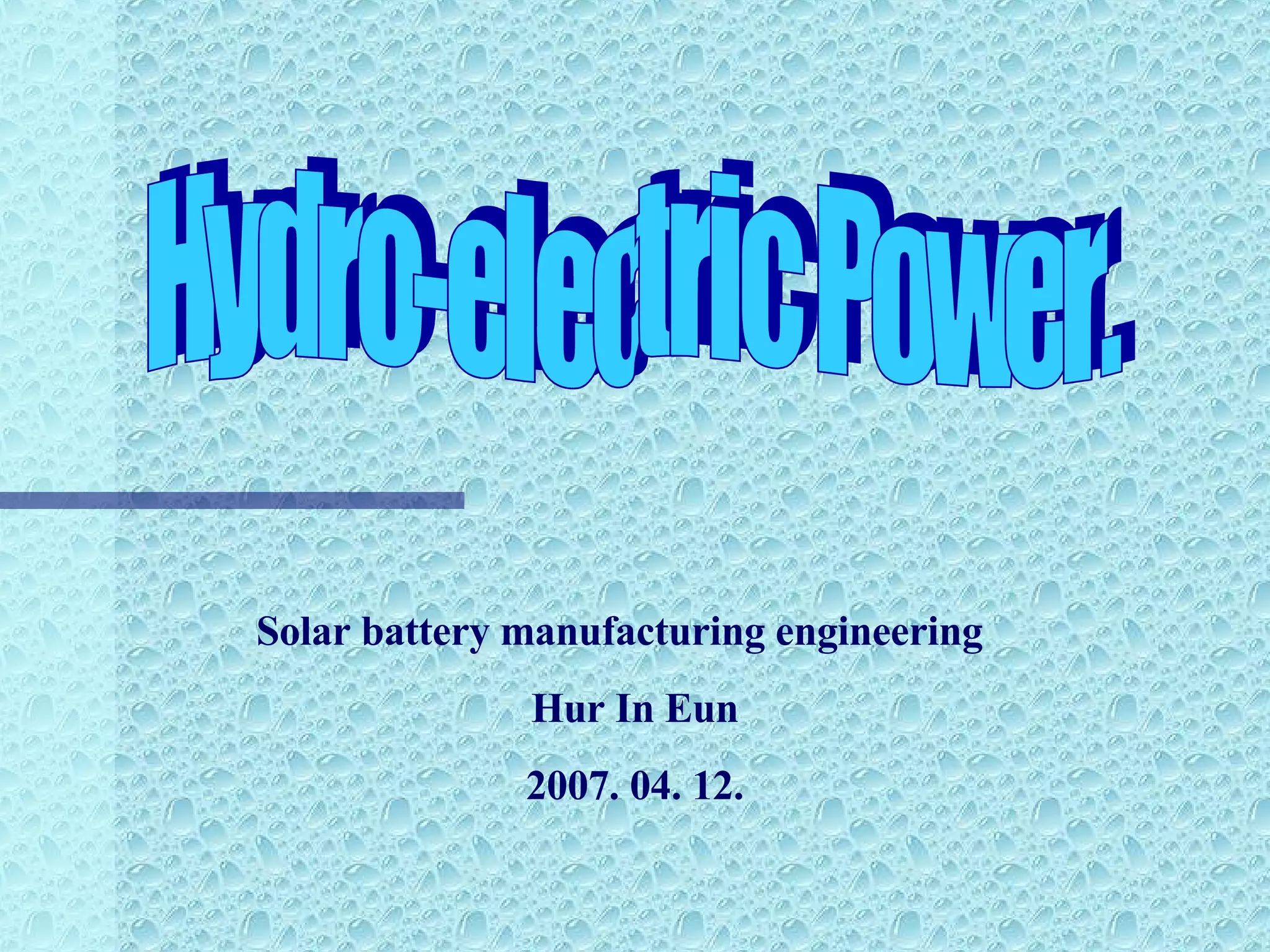 Hydro Power Plant Seminar Report Pdf at Eva Gopinko blog