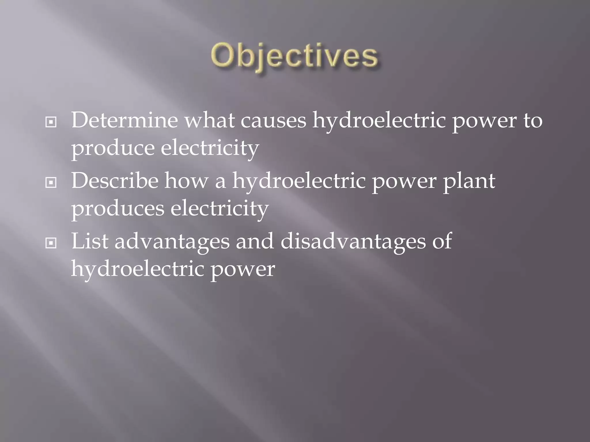 Hydroelectric power | PPTX