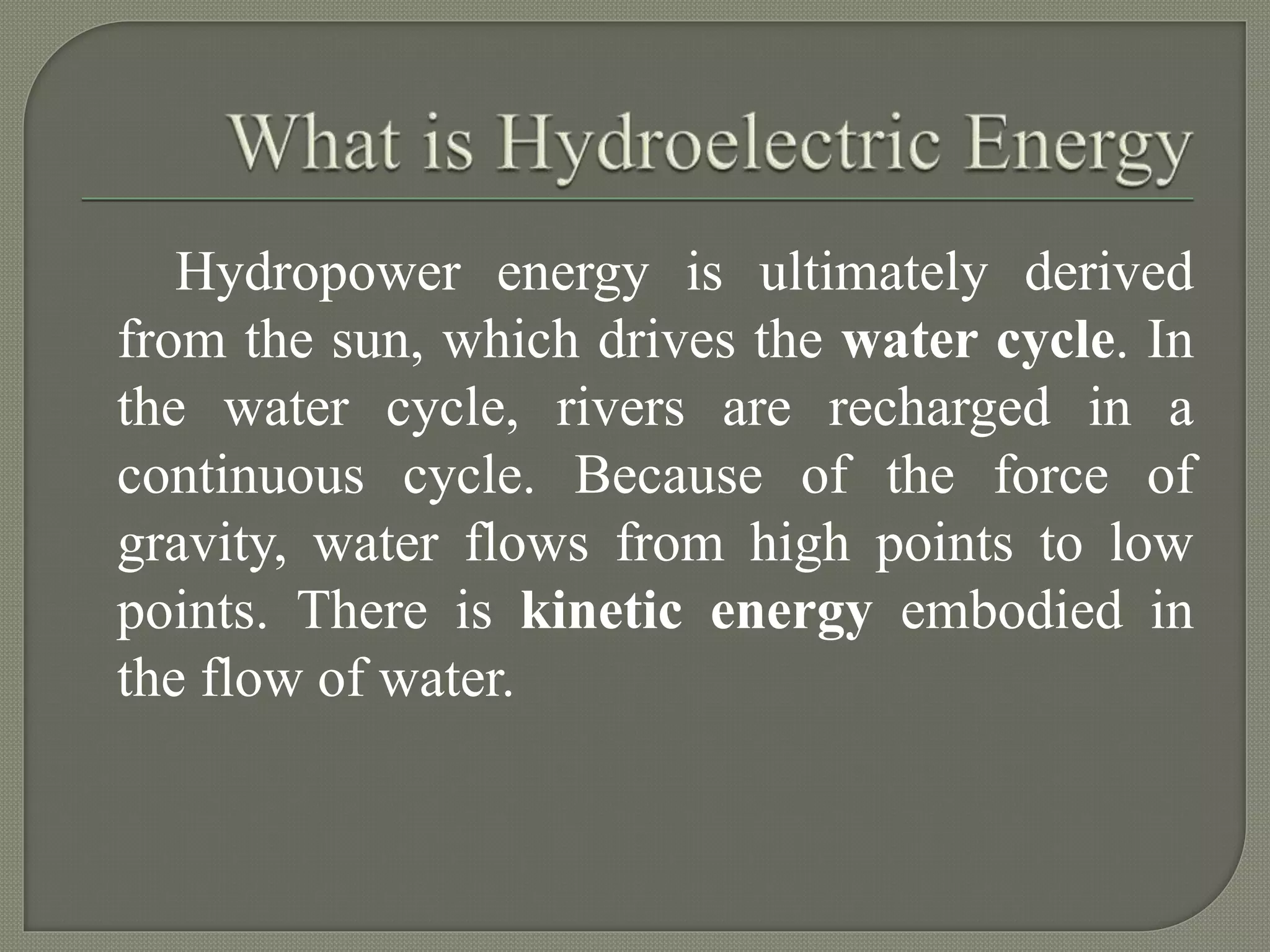 Hydroelectric power generation | PPTX | Science