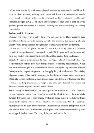 Hydroelectric Power Generation and working | PDF